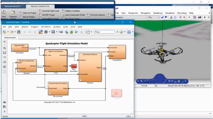 (MATLAB 무료강좌) 드론 설계부터 구동까지, Simulink support package를 이용한 간단한 드론 프로그래밍 ...