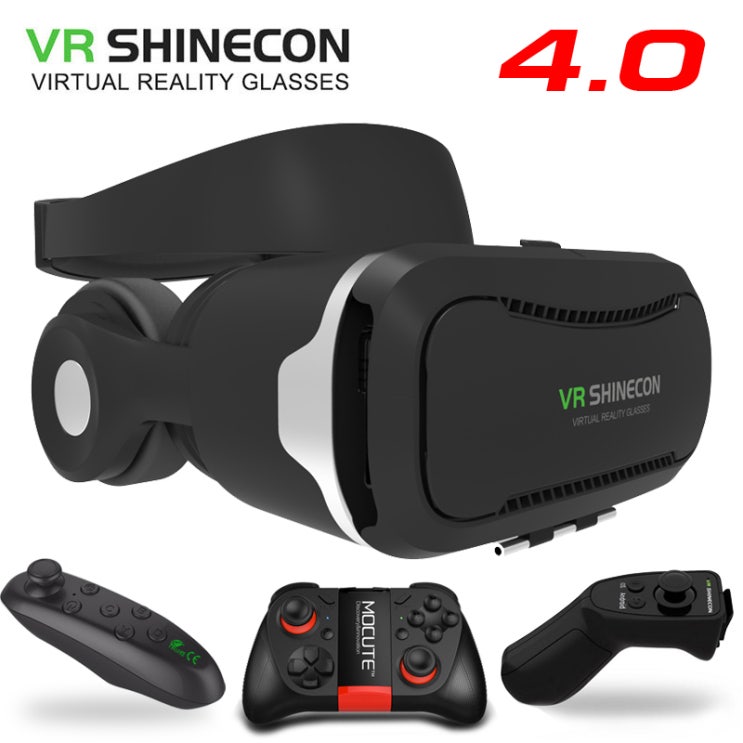 VR Shinecon 4.0 Stereo virtual reality Smartphone 3D Glasses headset ...