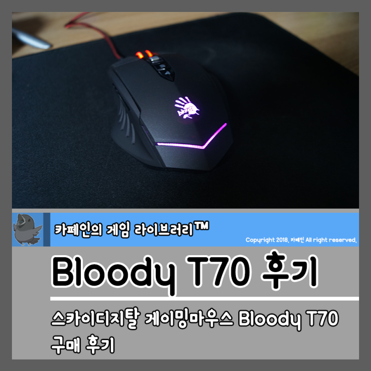스카이디지탈 게이밍마우스 Bloody T70 구매 후기 : 네이버 블로그