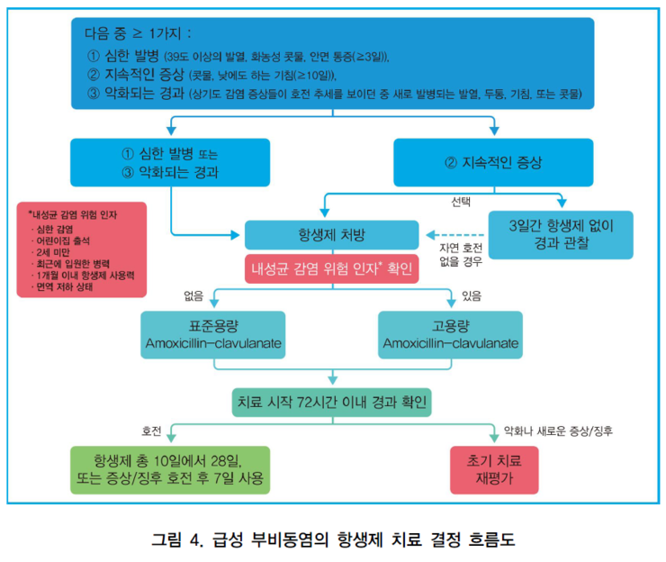 소아 상기도 감염의 항생제 사용지침 2016 감기 편도염 부비동염 크룹 후두염 치료 소아과 가이드라인 네이버 블로그