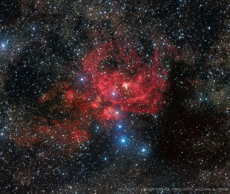 NGC6357 : Lobster Nebula(feat. War and Peace Nebula) : 네이버 블로그