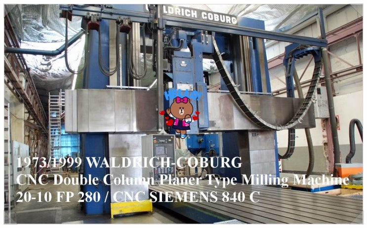 1973/1999 WALDRICH-COBURG CNC Double Column Planer Type Milling Machine ...