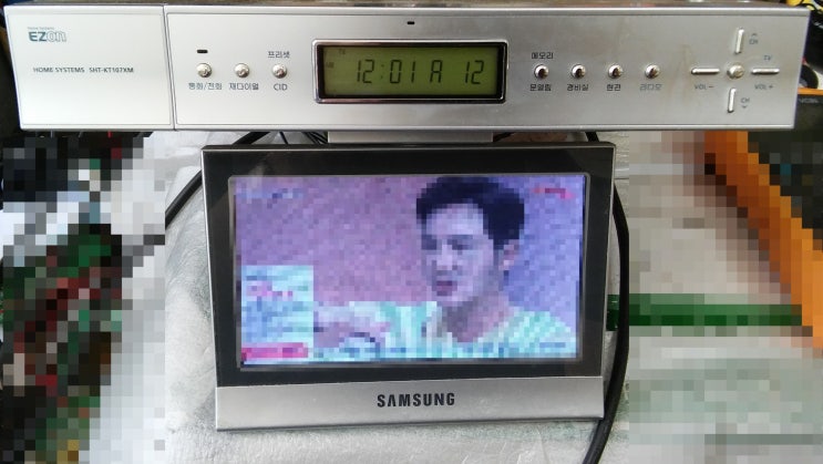 청주 서원구 산남동 계룡리슈빌 아파트 삼성 이지온 SHT-KT107XM 주방용 TV 비디오폰 전원이 안 켜지는 고장 수리 : 네이버 블로그