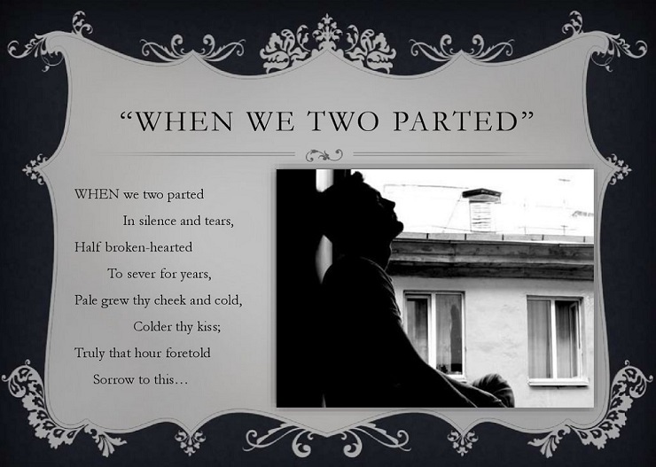 When We Two Parted - George Gordon Byron 우리 둘이 헤어지던 때 - 조지 고든 바이런 (英·日 ...