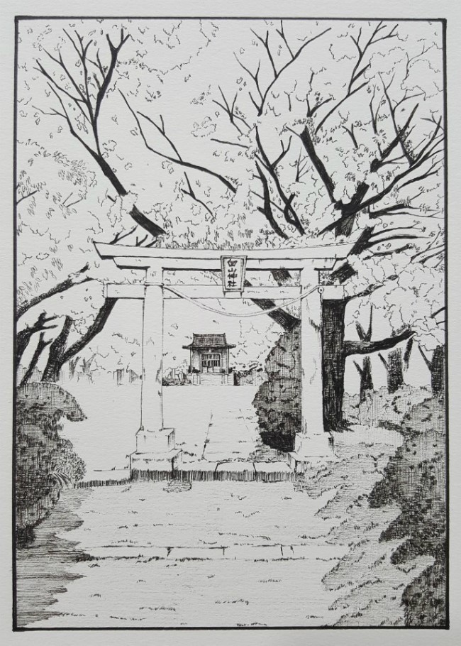 펜화 그리기 - 만화 배경 그리기 : 네이버 블로그
