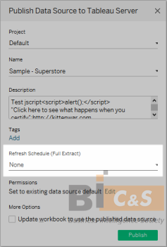 [태블로] Server 추출 새로 고침 : 네이버 블로그