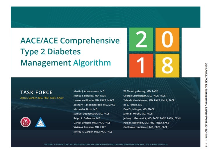2018 AACE/ACE comprehensive type 2 diabetes management algorithm : 네이버 블로그
