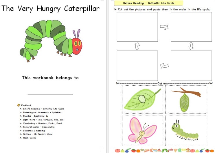 The Very Hungry Caterpillar workbook : 네이버 블로그