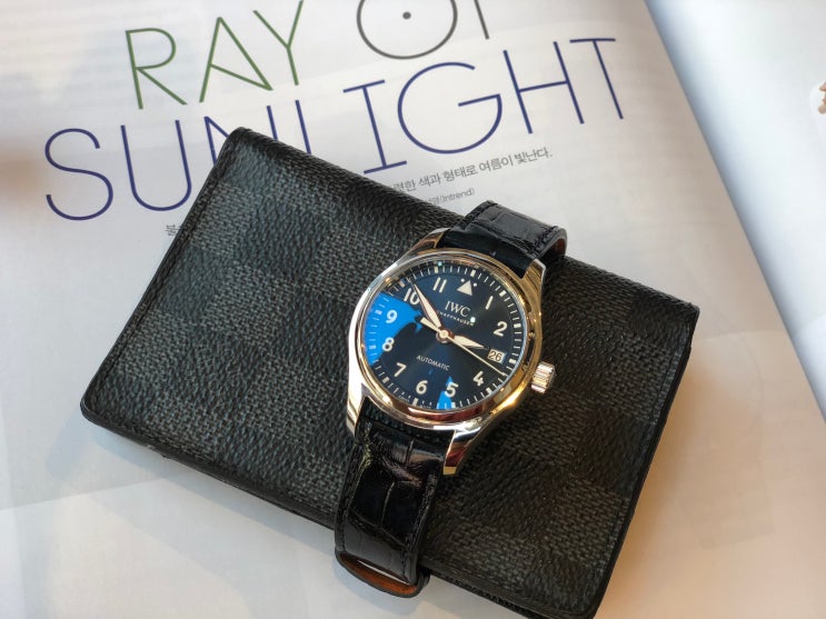 얇은 손목을 위한 IWC 파일럿 워치 오토매틱 36(Pilot Watch Automatic 36) 블루 IW324008 ...