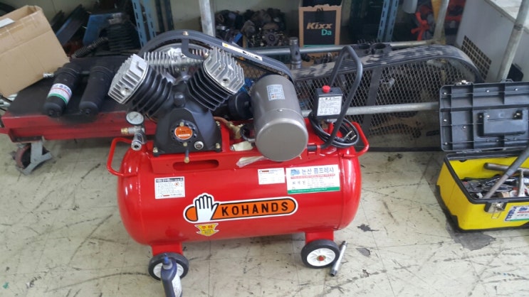 논산콤프레샤/코핸즈 휴대용5마력(KC-300H) 유부분필터 부착및 전자트랩(자동수분배출장치)설치 : 네이버 블로그