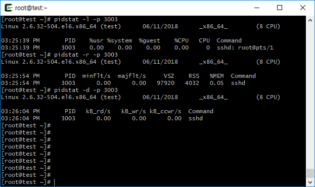 [리눅스] pidstat - pid 에 대한 CPU, 메모리, 디스크 사용량 출력하는 프로그램 : 네이버 블로그