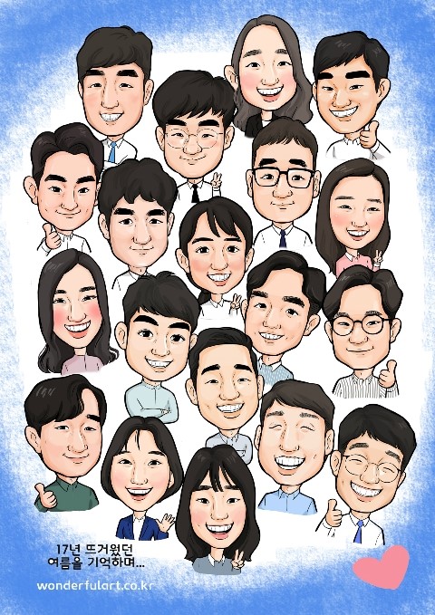직원캐리커쳐 선물 네이버 블로그