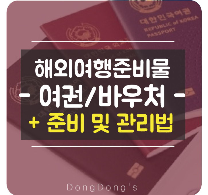 해외여행준비물 체크리스트2 여권 및 여러 바우처에 대해서 네이버 블로그