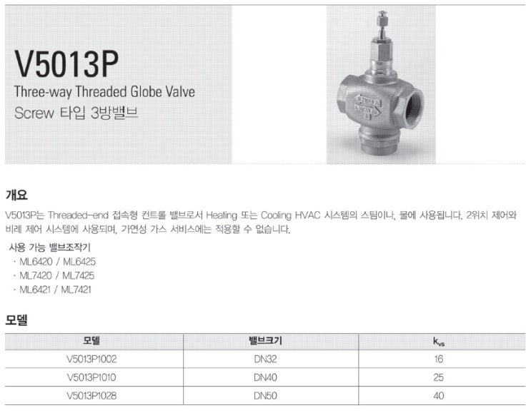 [HONEYWELL] 하니웰, 단좌 삼방 밸브, 나사형, 혼합형_V5013, V5013A, V5013F : 네이버 블로그
