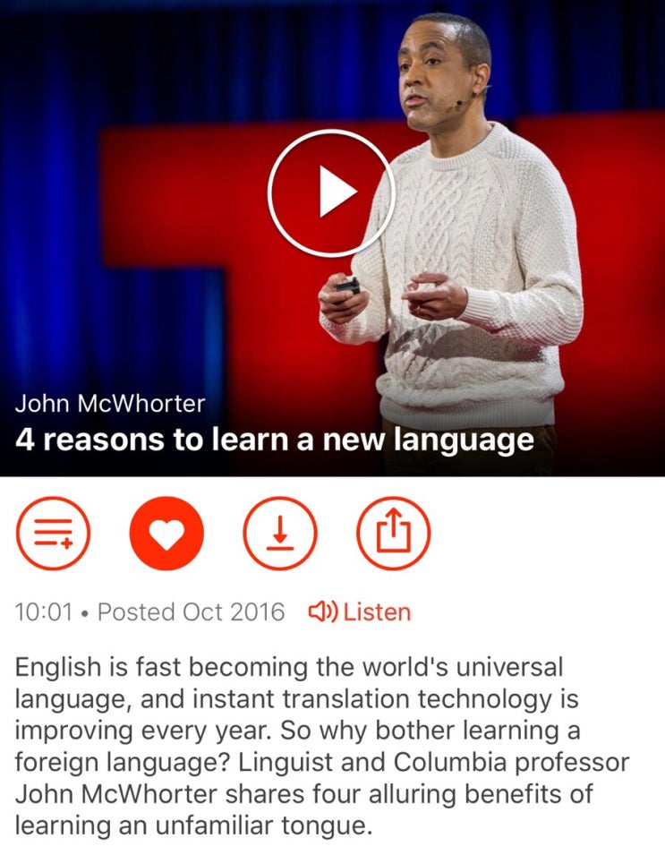 [Ted] 4 reasons to learn a new language 새로운 언어를 배우는 이유 By John ...