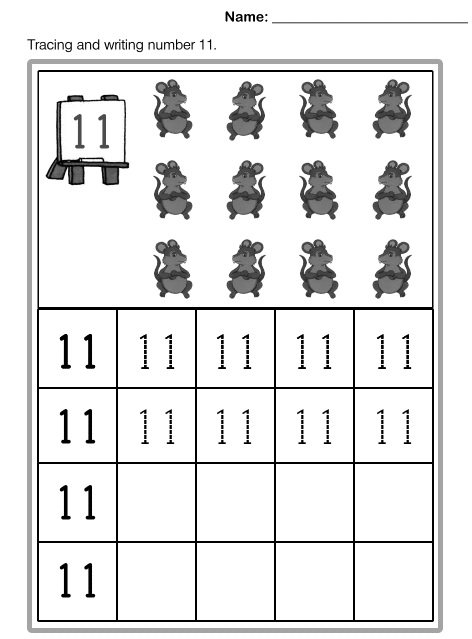 숫자쓰기, 엄마와함께 숫자쓰기11~20 ,프린트해서 쓰세요^^ : 네이버 블로그