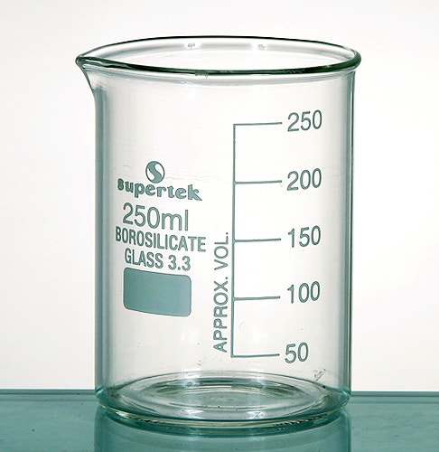 [ 15.101.0005 ] Beaker, Low Form, with Graduated & Spout, 단형 유리 비이커 ...