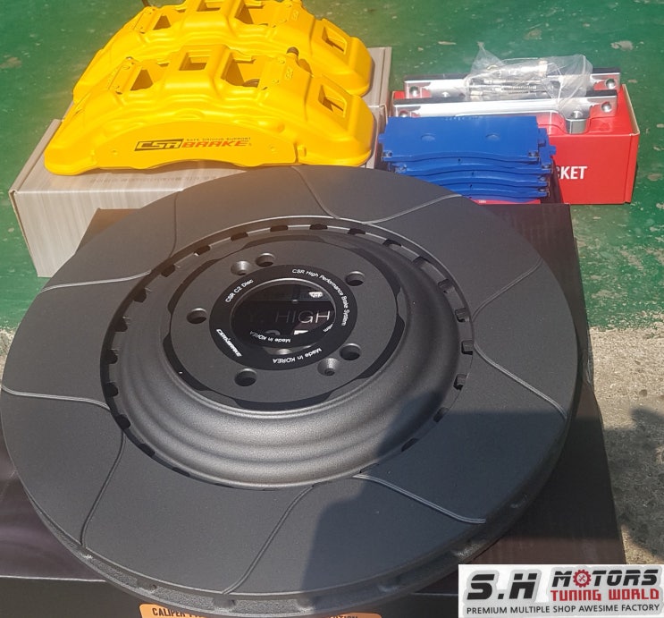 [SH모터스] 싼타페 DM 전륜 카프리텍 CSR 6S 380mm, 충주브레이크, 충주CSR장착점 : 네이버 블로그