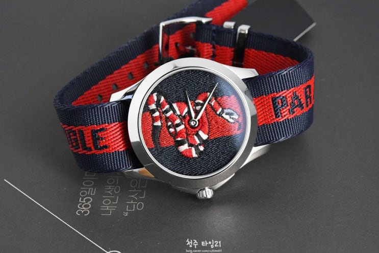 구찌 르 마르셰 드 메르베이 스네이크 뱀시계 나토밴드 YA126493 #청주구찌시계 - [스타럭스 공식 / 청주타임21 ...