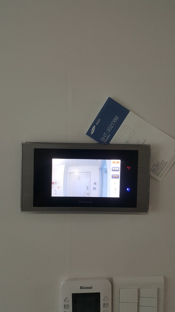 의정부 신곡동 장암지구 풍림한국 아파트 삼성 (SAMSUNG) 비디오폰 SHT-3527XM 시공 사례#현관인터폰교체#코맥스비디오폰#코콤인터폰#삼성푸시풀도어락#탱크도어록#경동 ...