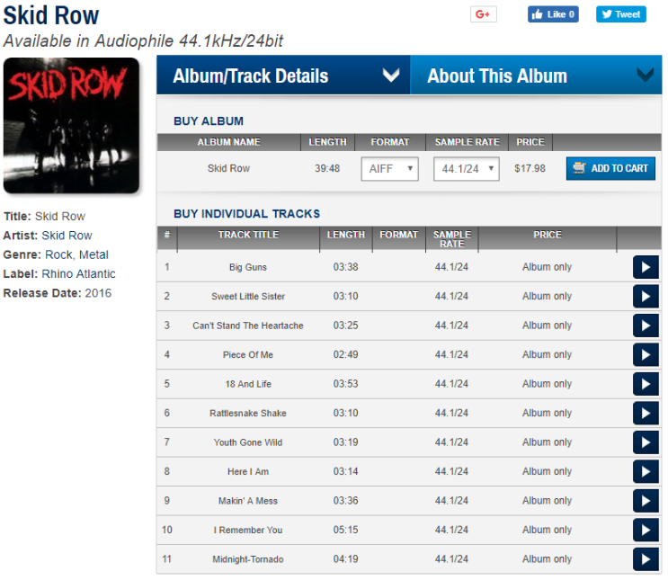 [HDTracks] HD트랙에서 고해상도/고음질 음원 결제 및 다운받기 : 스키드로우 리마스터 24Bit 음원 지르기 : 네이버 블로그