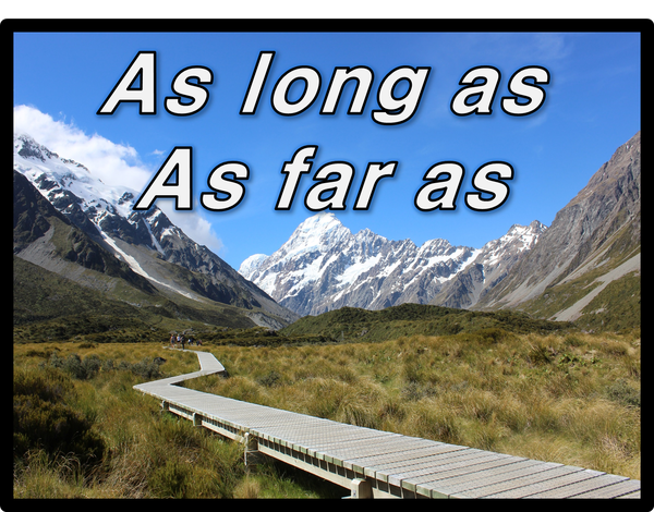 English Expression) As long as s + v, as far as : 네이버 블로그