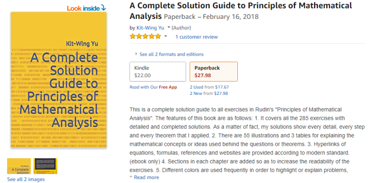 [해석학] Rudin, Principles of Mathematical Analysis, 3rd ed.(2018.08.07 수정 ...