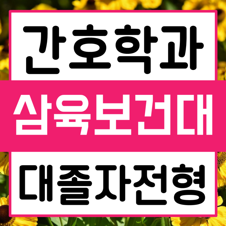 삼육보건대학교 간호학과 치위생과 대졸자전형 커트라인 상담 후기 네이버 블로그