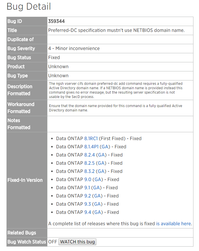 Preferred-DC specification mustn't use NETBIOS domain name. : 네이버 블로그