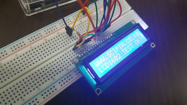 [아두이노] lcd, qapass에 연결해 테스트 문자 출력 : 네이버 블로그