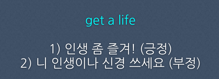 영어회화 잘하고 싶은 당신을 위한 2가지 표현 - get a life VS I have no life : 네이버 블로그