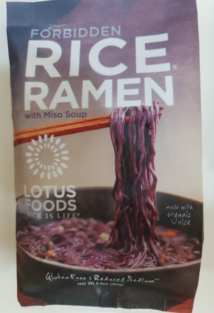 LOTUS FOODS FORBIDDEN RICE RAMEN with Miso Soup 1 pack 로터스푸드 포비든 라이스 라멘 ...