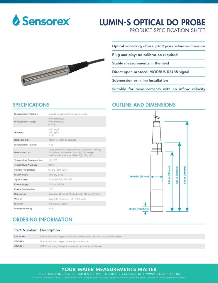 LUMIN-S OPTICAL DO PROBE : 네이버 블로그
