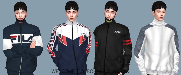 [심즈4 남심 상의] SIMSIMI S4 TRACK JACKET : 네이버 블로그