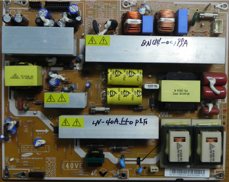 삼성 LN40A330 / LN40A450 / LN40A550 / LN40A610 / LN40A650 / LN40A680 파워보드 ...