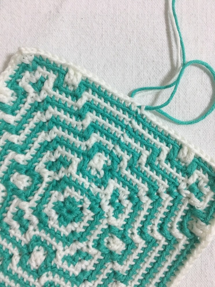 코바늘 모자이크 매트/Raspberry Pi Mosaic Throw : 네이버 블로그