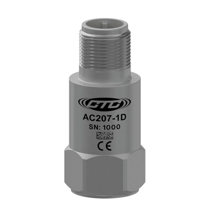 AC207-1D (High Temperature Accelerometer, Top Exit Connector/Cable, 100 ...
