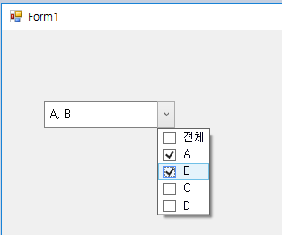 C# WinForm ComboBox에 Checkbox 넣기 (WPF Control 활용) : 네이버 블로그