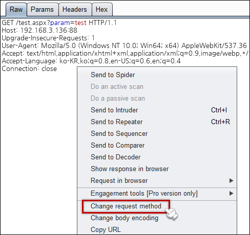 버프스위트(Burp Suite)로 GET, POST 전송하기 : 네이버 블로그