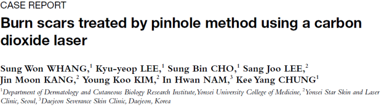 Burn scars treated by pinhole method using a CO2 laser : 네이버 블로그