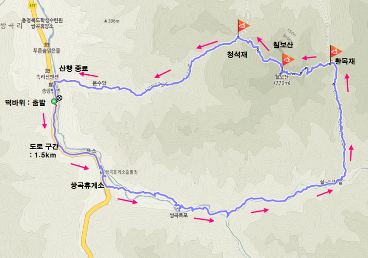 여름산행 추천 괴산 칠보산 등산코스 쌍곡휴게소절말주차장 활목고개 칠보산 청석재 떡바위 코스 네이버 블로그