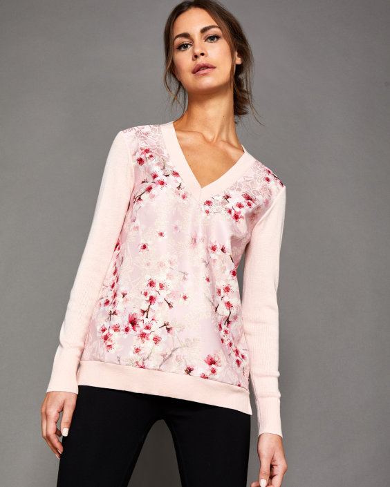 (테드베이커 파이널 세일)MERISHA Peach Blossom V-neck jumper 50%세일 : 네이버 블로그