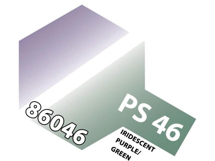 86046. 타미야 PS 도료 PS46 편광색 퍼플 & 그린 폴리카보네이트 스프레이 Iridescent Purple ...