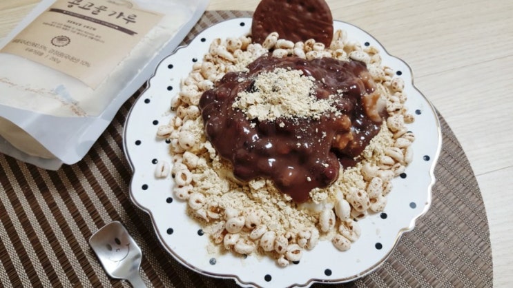 국산콩고물로 팥빙수재료 준비해서 인절미팥빙수 만들기 : 네이버 블로그