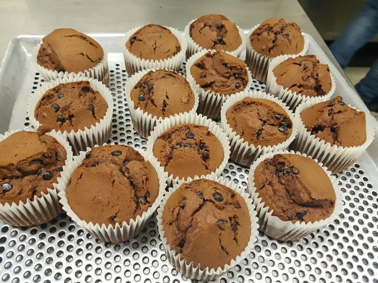 제과기능사실기) ③ 초코머핀(초코컵케이크) - 반죽형반죽, 크림법 : 네이버 블로그