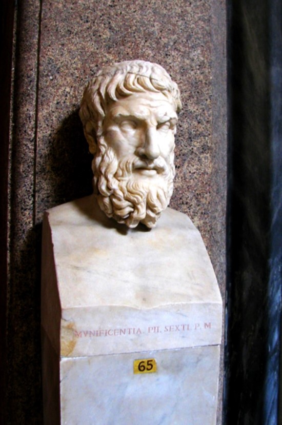 시인과 철학자들의 헤름 - 에피쿠로스(Epikuros), 두번째 현관, Sala Delle Muse, Pio-Clementino ...