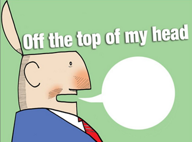 [Daily E.E] off the top of my head 뜻과 예문 : 네이버 블로그