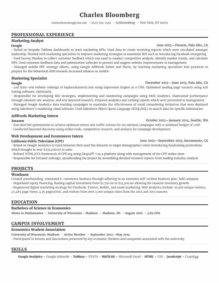 영문이력서 작성법 레지(Rezi) 양식으로 간편하게! : 네이버 블로그