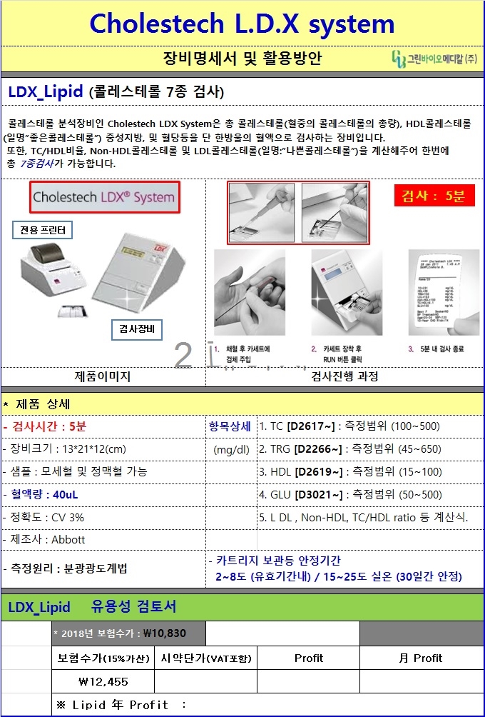 콜레스테롤 7종분석장비인 "Cholestech LDX system" 을 소개합니다. : 네이버 블로그
