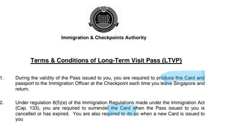 싱가포르 배우자 LTVP 비자 승인 (1) : 네이버 블로그